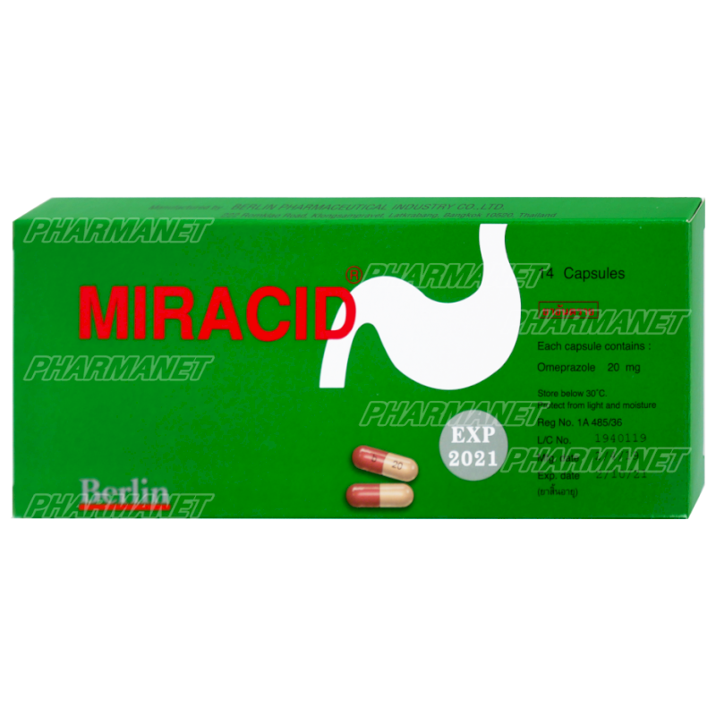 MIRACID 20MG CAP 14'S