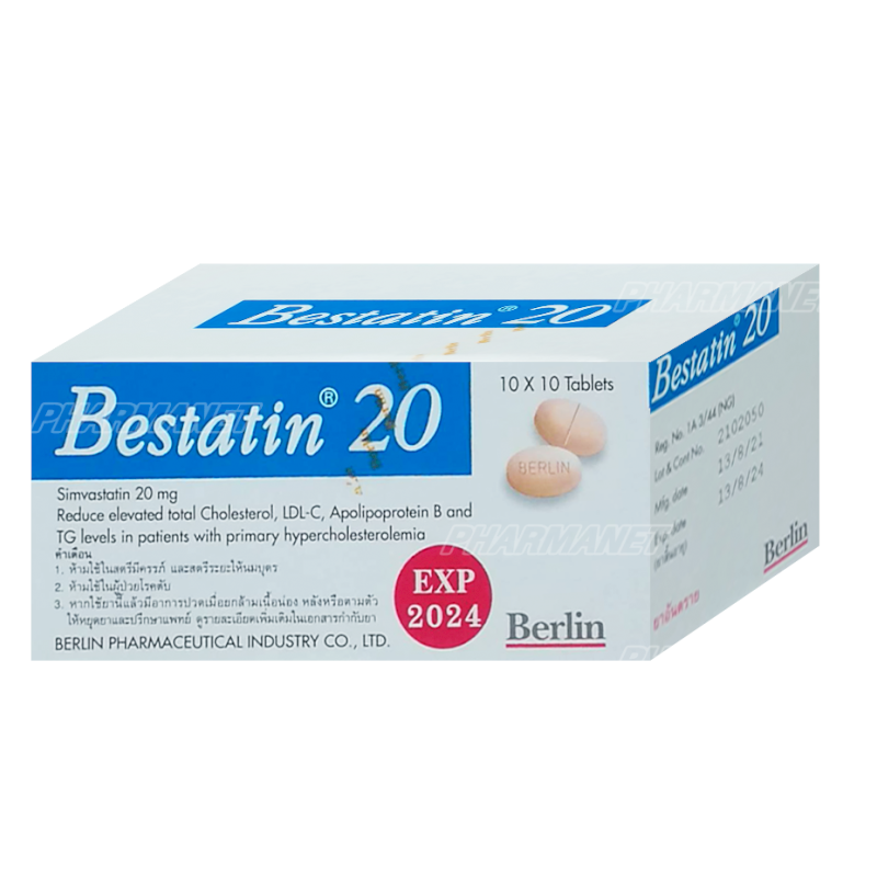 BESTATIN 20MG TAB 10x10'S
