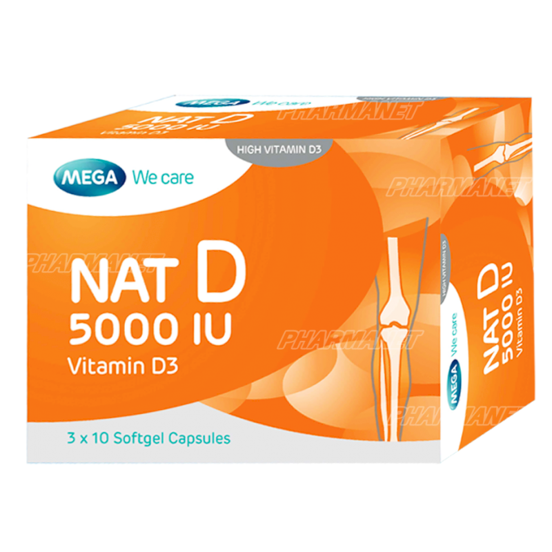 MEGA NAT D 5000IU CAP 3x10'S